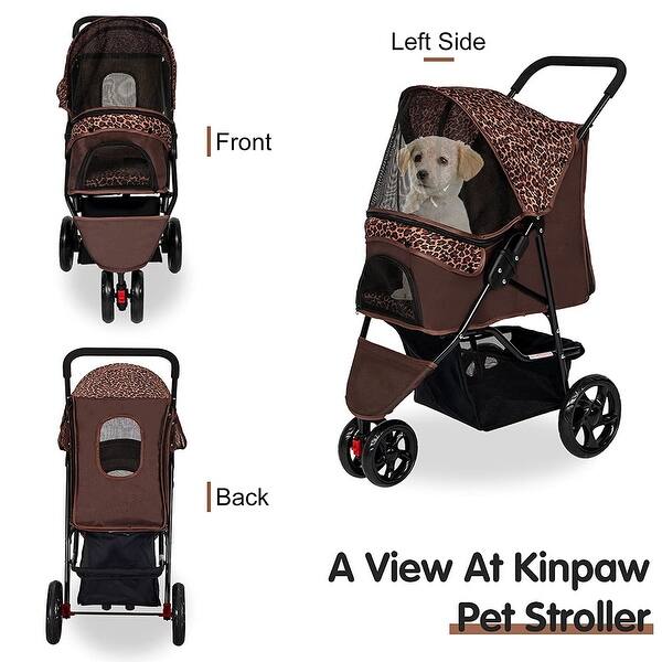 leopard pet stroller
