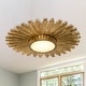 Parrot Uncle 22-inch Retro Gold Sunburst LED Flush Mount Ceiling Light ...