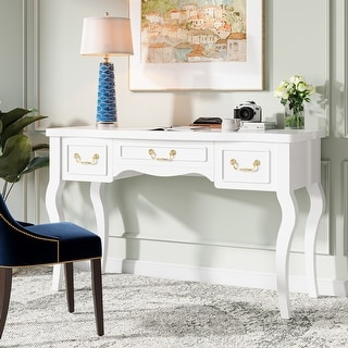 47-Inch White Computer Desk with 3 Drawers - Bed Bath & Beyond - 40357644