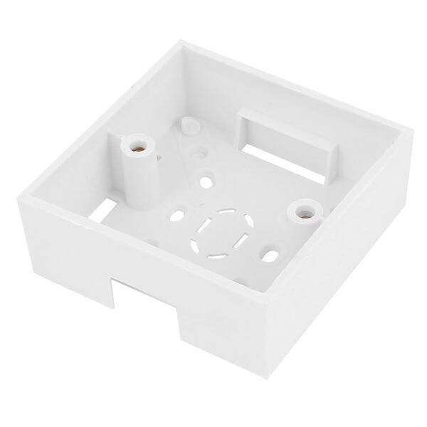 White Plastic Square Housing Socket Face Plate Wall Panel Cover - Bed ...