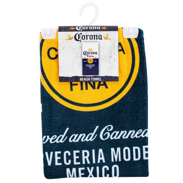 ENT 720 Corona, Bottle Label Beach Towel, 30" x 60" - 30x60 - Bed Bath ...