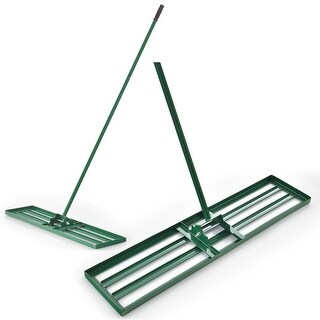 Costway Lawn Leveling Rake 36'' x 10'' Heavy Duty Level Lawn Tool for ...