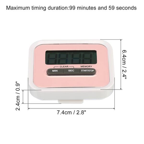 Digital Timer, Small Count Down/ UP Clock with Magnetic, Big LCD ...