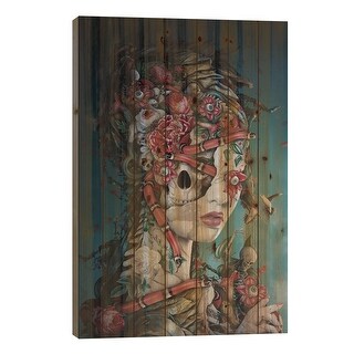 Captured By Snakes Print On Wood by Riza Peker - Multi-Color - Bed Bath ...