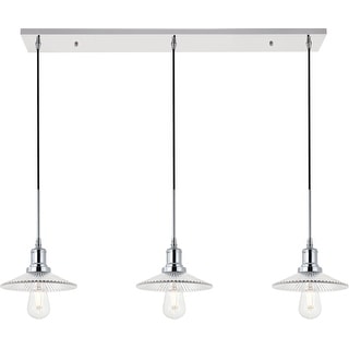 Elegant Lighting Waltz 3 Light 41" Wide Linear Pendant - Bed Bath ...