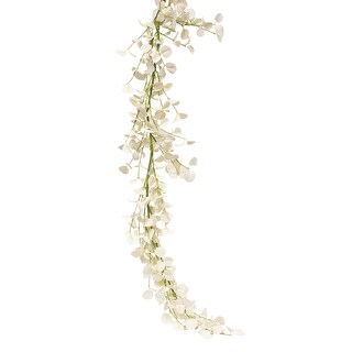 Foamy Silver Dollar Garland Cream 5ft - White - 60 inches - Bed Bath ...