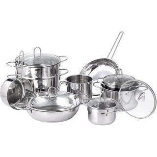 14 Pc Stainless Steel Cookware Set - stainless steel pots and pans set ...