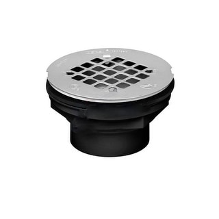 2 in. Plastic Black-Chrome Shower Drain - Bed Bath & Beyond - 39123355