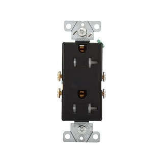 20 AMP Rectangle Black Electrical Receptacle Plastic-Aluminum American ...