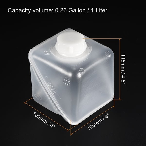2Pcs 1 Liter LDPE Collapsible Water Container w Spigots & Sealing Caps ...
