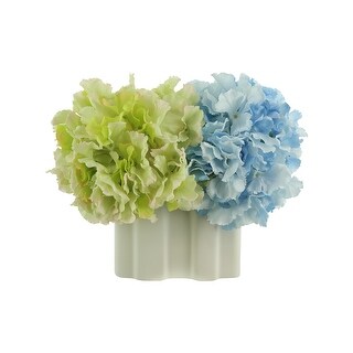 Hydrangeas Arranged in a Rectangular Ceramic Vase - Bed Bath & Beyond ...
