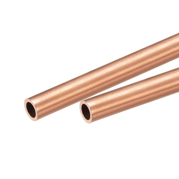 Copper Round Tube 7mm OD 1.5mm Wall Thickness 200mm Length Pipe Tubing ...