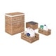 Seville Classics 4-Piece Sustainable Water Hyacinth Laundry Hamper and ...