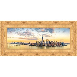 36x12 Ornate Gold Complete Wood Panoramic Frame with UV Acrylic, Foam ...