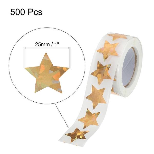 1 Roll Laser Star Stickers 1 Inch Sparkling Labels 500 Count/Roll - 1 ...