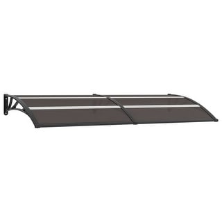vidaXL Door Canopy Black 94.5"x29.5" PC - Bed Bath & Beyond - 31965794