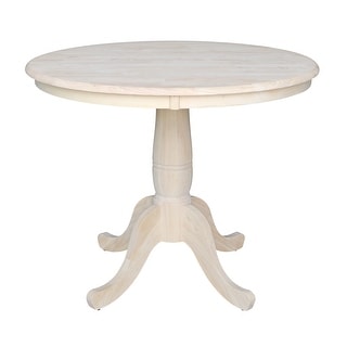 International Concepts Unfinished 30-inch High Round Pedestal Table ...