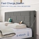 VECELO Upholstered Storage Bed Frame with 2 Side USB Ports and 4 Big ...