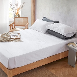 Terra é Pais - Tattered Edgings 100% Cotton Sheet Set - White - Bed ...