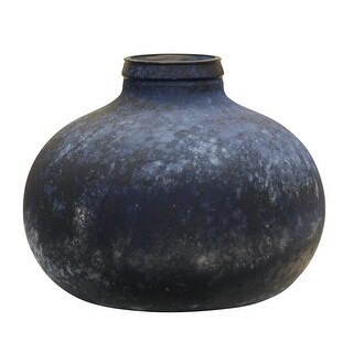 Blue Grey Frosted Glass Vase - Bed Bath & Beyond - 20968421