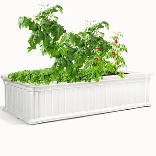 48''x24''Raised Garden Bed Rectangle Plant Box Planter Flower - Bed ...