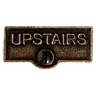 Cast Brass UPSTAIRS Name Signs Labels Switch Plate Tags Renovators ...