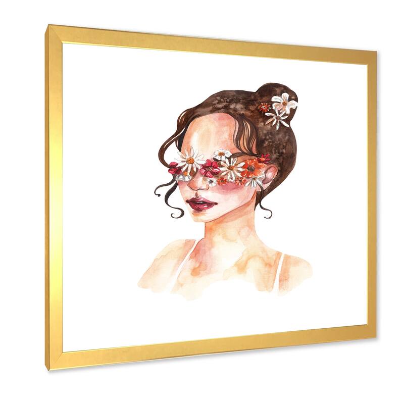 Designart "Fashion Forest Nymph Girl" Modern Framed Wall Art ...