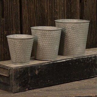 3/Set, Tin Flower Pots - Bed Bath & Beyond - 20706560