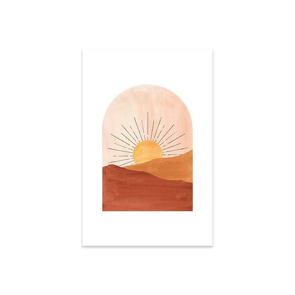 Abstract Geometric Sunset Print On Acrylic Glass by Whales Way - Bed ...