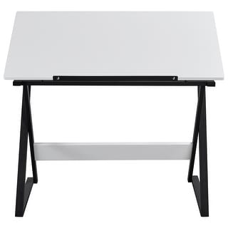 Yaheetech Minimalist Drafting Table with Adjustable Tabletop & Pencil ...