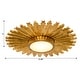 Parrot Uncle 22-inch Retro Gold Sunburst LED Flush Mount Ceiling Light ...