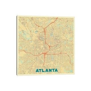 iCanvas "Atlanta Retro Urban Blueprint Map" by Hubert Roguski Canvas ...