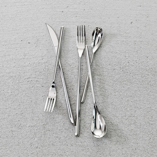 Fortessa Dragonfly 18/10 Stainless Steel Flatware - 20 Piece Set - Bed ...