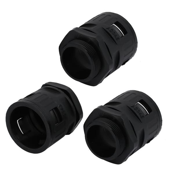 3 Pcs M32x1.5 PA Ripple Pipe Connector Joint Black for AD34.5 ...