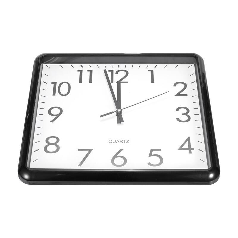 13 Inch Wall Clock, Quartz Battery Operated Silent Square Wall Clocks ...