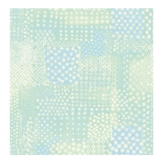 Flower Power Green Patchwork Wallpaper - 20.5in x 396in x 0.025in - Bed ...