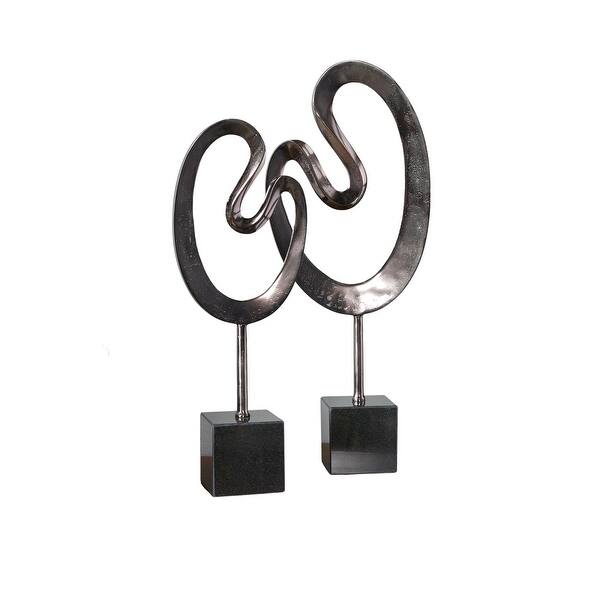 Abstract Black Metal Sculptures Set of 2 - Bed Bath & Beyond - 34002278
