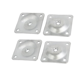 48mmx48mmx2mm Zinc Plated Table Leg Mounting Plates Silver Tone 4pcs ...