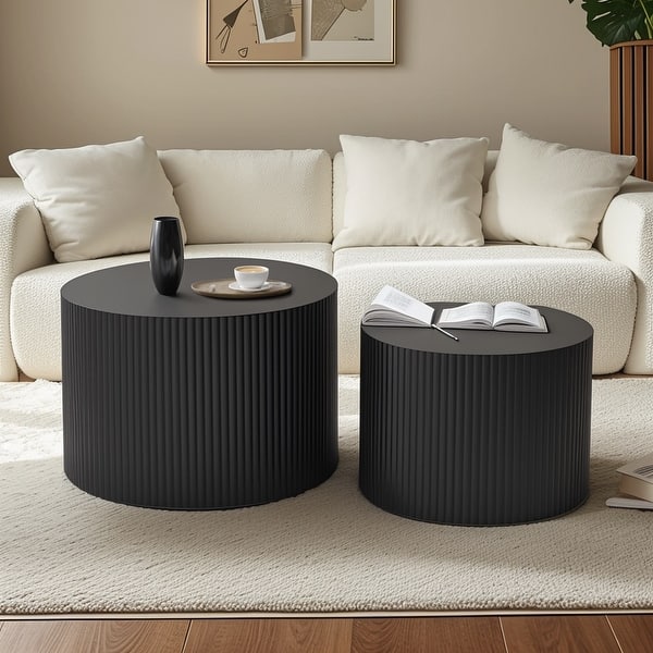 Wave Stripe Coffee Table Two piece of set - Bed Bath & Beyond - 39961354