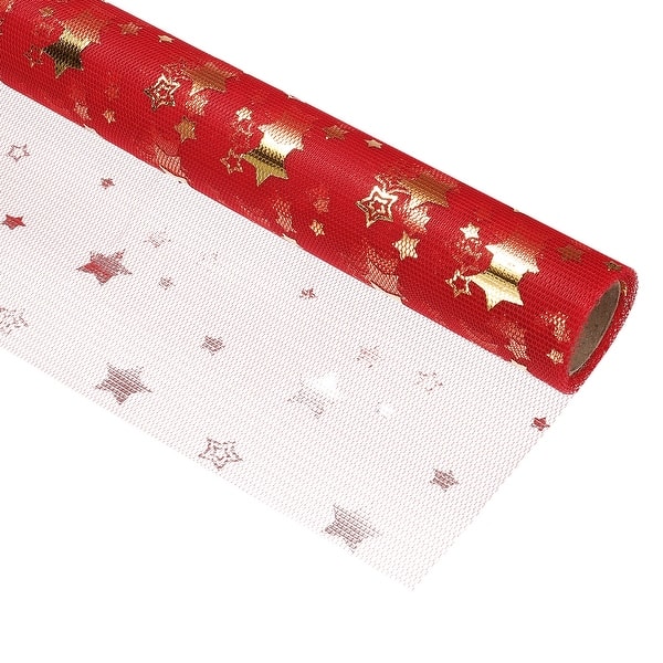 Flower Wrapping Mesh 15ft Floral Bouquet Packaging Star Net Yarn Red ...