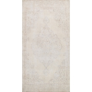 Muted Traditional Tabriz Persian Area Rug Wool Handmade Carpet - 5'7" x ...