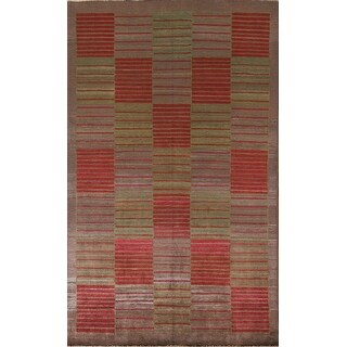 Modern Gabbeh Kashkoli Pakistan Area Rug Hand-knotted Wool Carpet - 6'7 ...