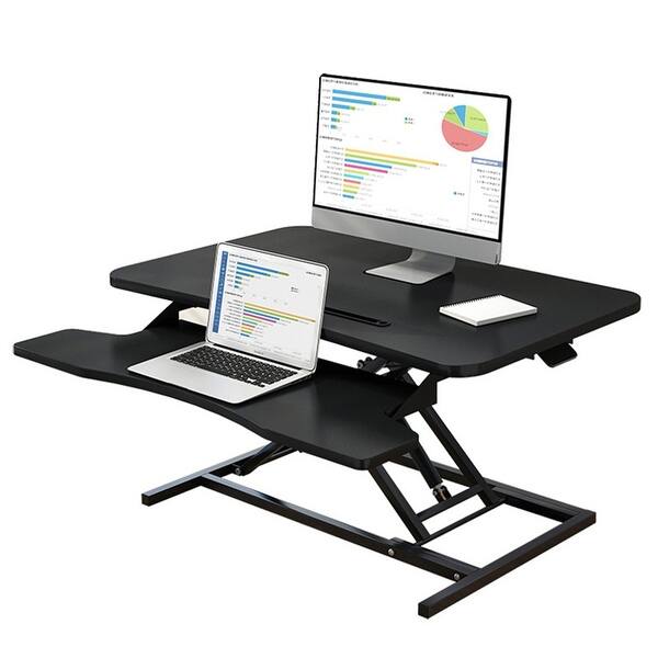 Standing Desk Converter Keyboard Tray Height Adjustable Workstation Sit ...