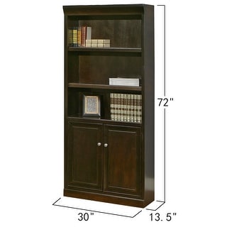 Executive Wood Bookcase With Doors, Office Storage Cabinet, Office ...