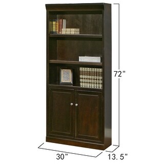 Executive Wood Bookcase With Doors, Office Storage Cabinet, Office ...