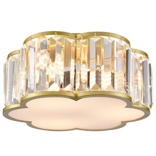 22-inch Gold Sunburst LED Flush Mount Ceiling Light - On Sale - Bed ...