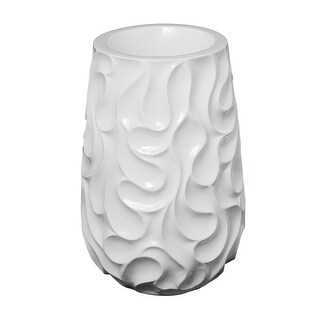 Resin Wave Inspired Textured Decorative Vase - White or Black - Roche ...
