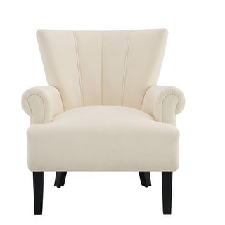 Accent Chairs Club Chair Channel Back Lounge Chair Beige Reading Chair ...