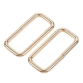 10pcs Metal Rectangle Ring Buckles 51x20mm for Bags Belts DIY - Gold ...