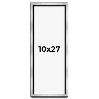 10x27 Shadow Box Frame Silver | 1.375 Inches Deep Real Wood - Bed Bath ...